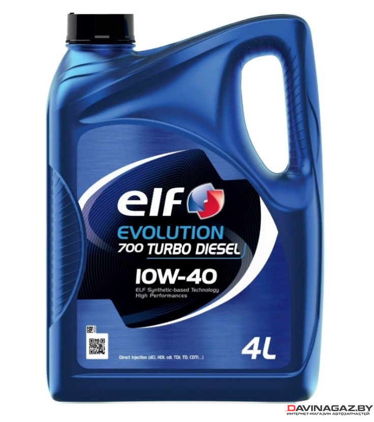 Моторное масло ELF EVOLUTION 700 TURBO DIESEL 10W-40, 4л купить в Гомеле и Беларуси Davinagaz.by